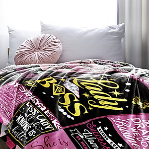 Boss Gifts for Women Boss Lady Gifts for Women Boss Day Gifts for Women Boss Birthday Gifts for Women Boss Appreciation Gifts for Women Boss Gifts for Christmas Throw Blanket 50x60 Inches
