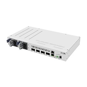 MikroTik CRS504-4XQ-IN Cloud Router Switch 650MHz 4xQSFP28 Compatible with 40G, 25G, 10G, and 1G Fiber Connections
