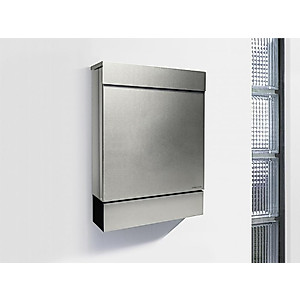 Radius Design Letterman M Wall Mount Modern Design Mailbox Stainless Steel