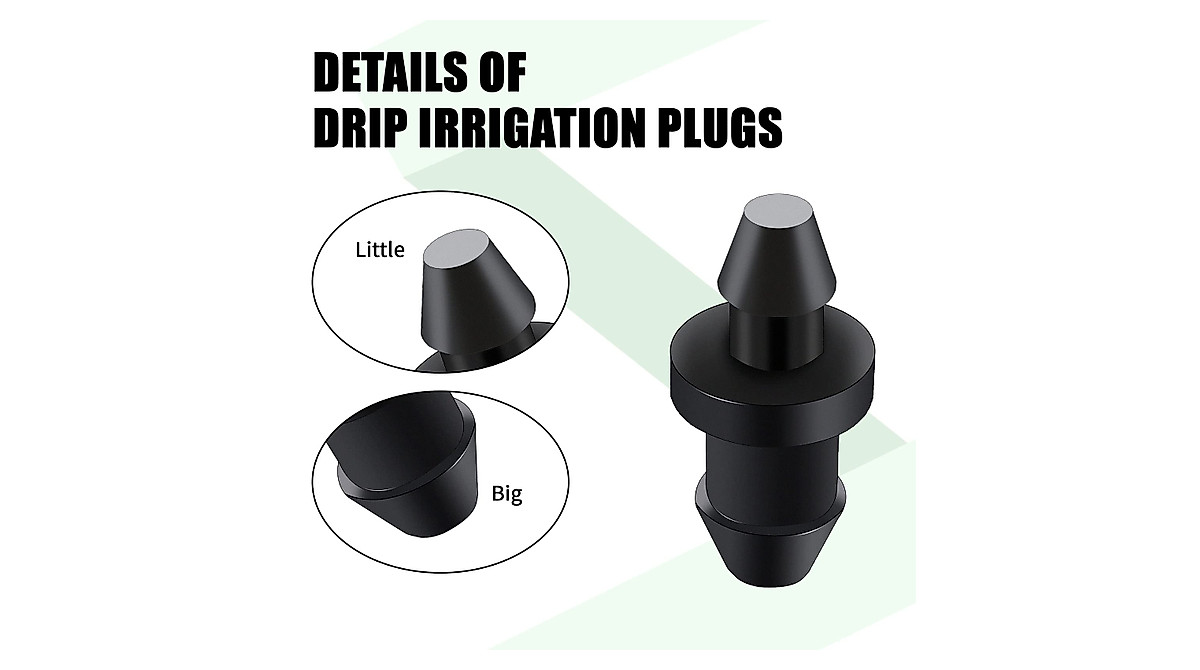 Drip Irrigation Plugs Black Irrigation Plugs 1/4 inch Tube End Closure Irrigation Plugs Goof ...