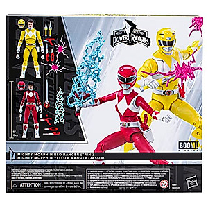 Hasbro Power Rangers Lightning Collection Mighty Morphin Yellow Ranger & Red Ranger ''Swap'' Jason & Trini Boom Comics 2-Pack 6-Inch Action Figures, (F6887)