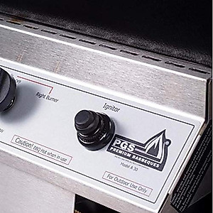 PGS T-Series T40 Commercial Cast Aluminum Propane Gas Grill with Timer On Bolt-Down Patio Post