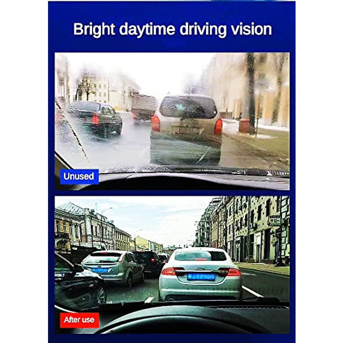 EMSUM Auto Glass Oil Film Remover, Glass Cleaner, Strong Decomposition of Glass Oil Film, Remove Dirt, Water Stains. Suitable for (windshields, Mirrors, car Windows and Household Glass Products)