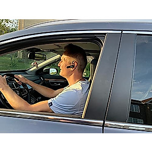 Bluetooth Earpiece, Wireless Handsfree, Noise Cancelling in-Ear Headset Earbuds, Great for Driving Business Leisure Compatible with Phones with Bluetooth Technology. Black