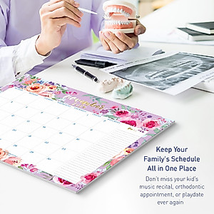 S&O Watercolor Floral Large Tear-Away Table Calendar 2024 - Desktop Calendar Runs from Now to Dec - 12x17in