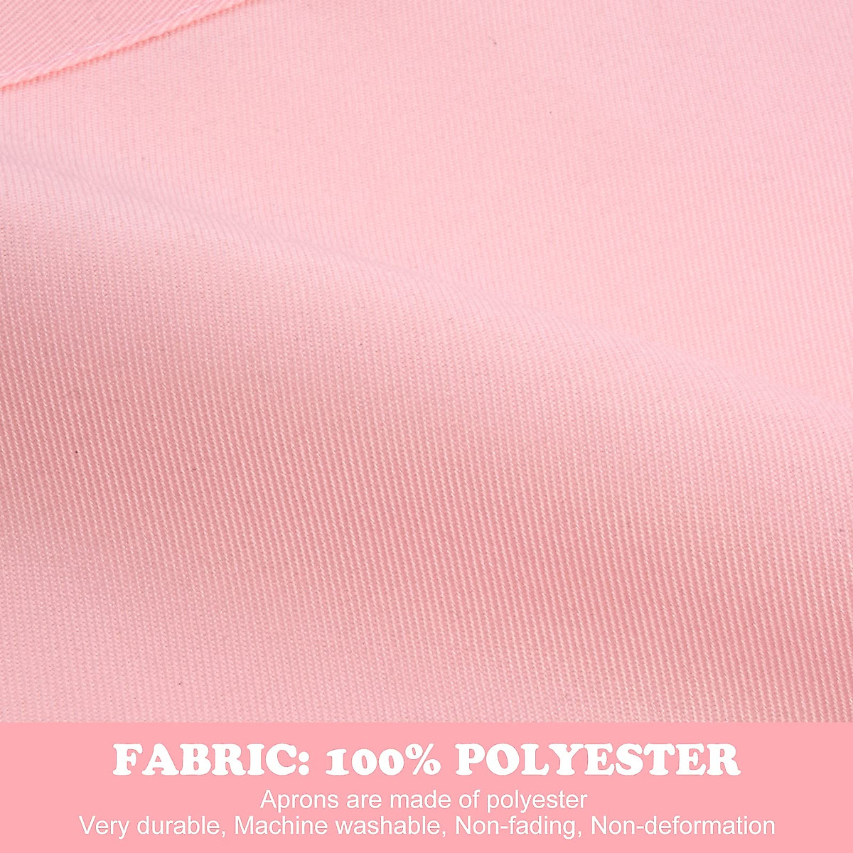 SUNLAND Kids Apron and Hat Set Children Chef Apron for Cooking Baking Painting (Pink, M)