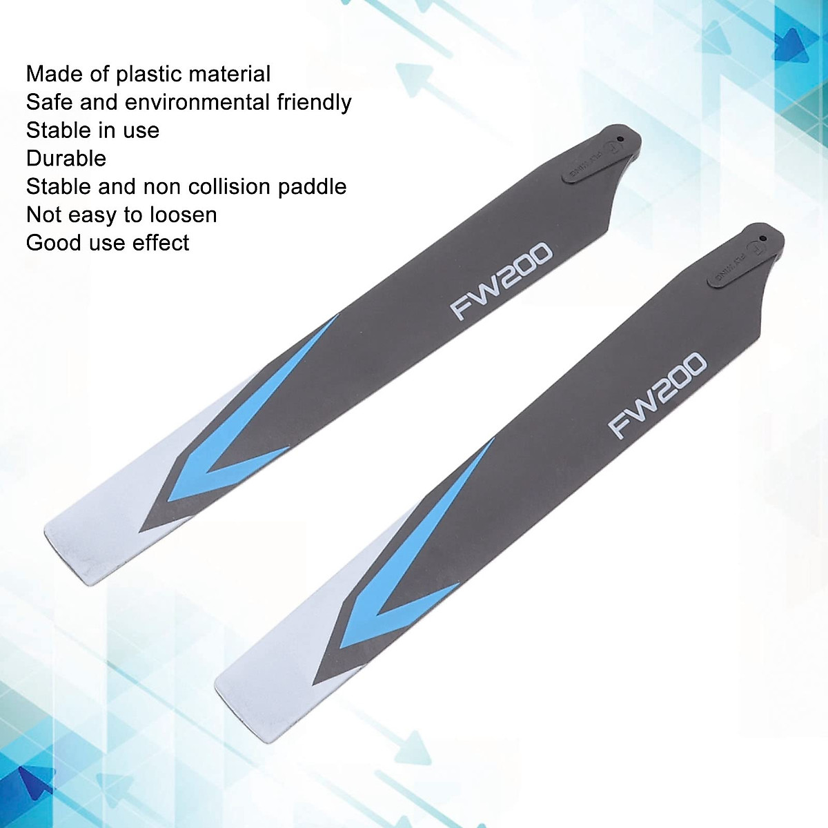 RC Helicopter Propellers,Lightweight High Toughness Remote Control Helicopter Propeller for Fly Wing FW200 RC Helicopter Accessories (Blue)Fuselage Accessories