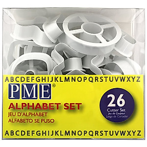 PME Alphabet Cutters, for Sugarcraft and Cake Decorating, Set of 26