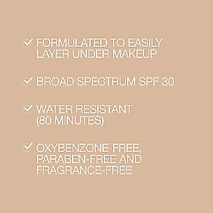 Neutrogena Purescreen+ Tinted Sunscreen for Face with SPF 30, Broad Spectrum Mineral Sunscreen with Zinc Oxide and Vitamin E, Water Resistant, Fragrance Free, Light, 1.1 fl oz