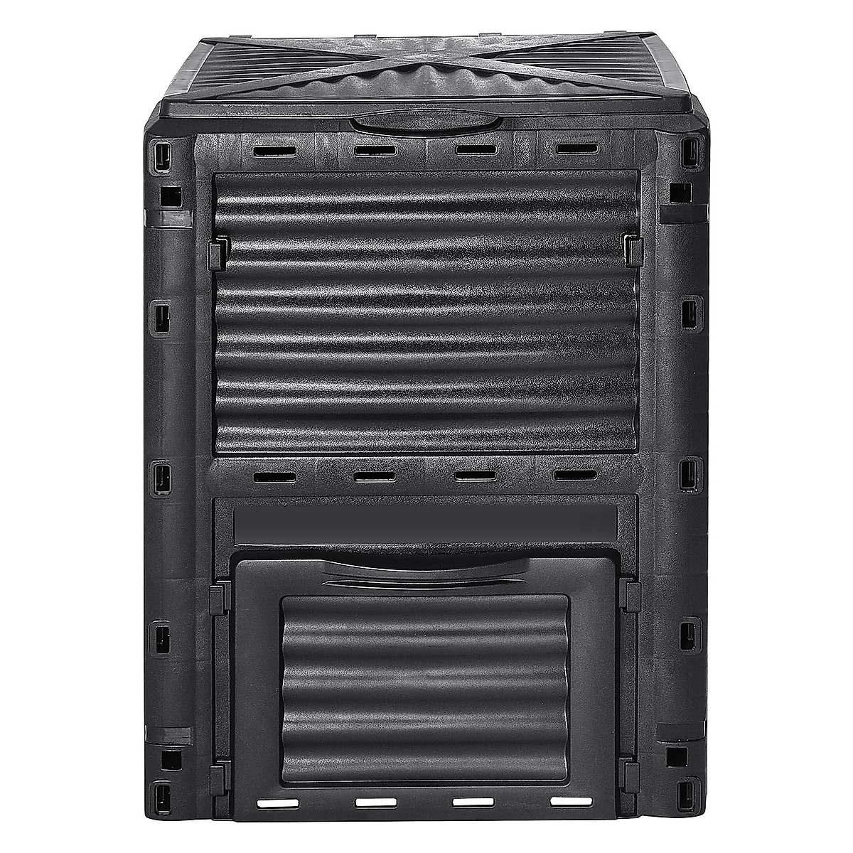 VEVOR Garden Compost Bin 80 Gallon, BPA Free Composter, Large Capacity Outdoor Composting Bin with Top Lid and Bottom Door, Easy Assembling, Lightweight, Fast Creation of Fertile Soil