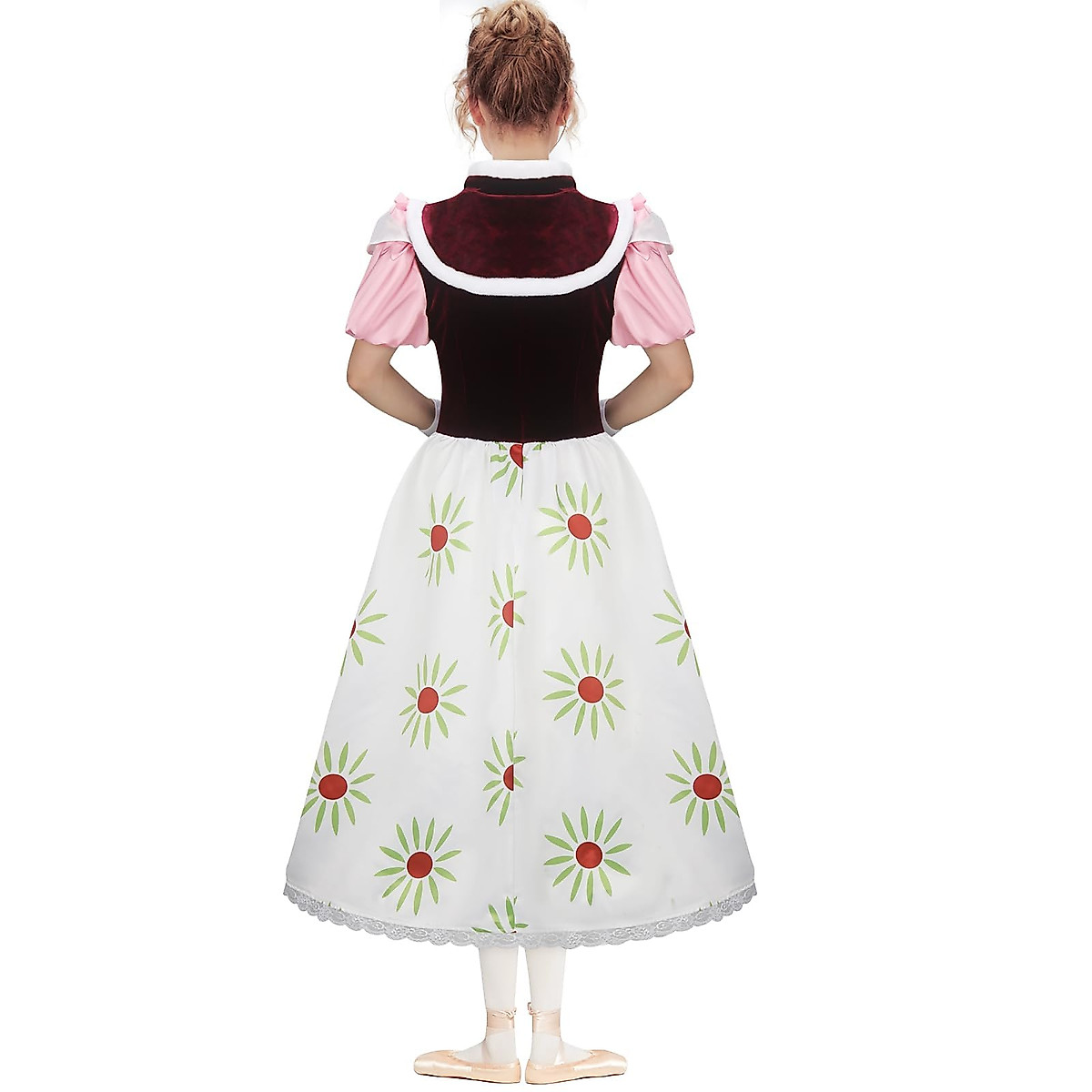 FOGHORN Haunted Mansion Costume Sally Slater Dress Women Girls Tightrope Walker Cosplay Costume for Halloween (L)