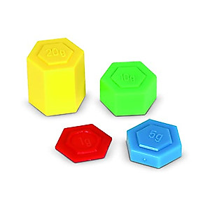 Learning Resources Hexagram Weights - Set of 54 Pieces, Ages 8+ Math Teacher Supplies, Math Learning Tools, Math Games for Kids