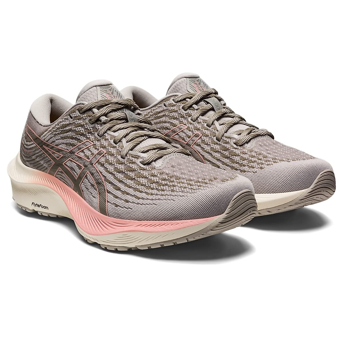 ASICS Women's Gel-Kayano LITE 3 Running Shoes, 9, Oyster Grey/Frosted Rose