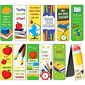 36 Pieces Teacher Bookmark Graduation Season Teachers Appreciation Thank You Gifts Bookmarks Magnet Page Markers from Students Gift Graduation Teacher Gift for Women Men