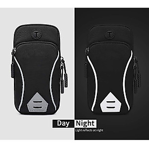 Running Armband Phone Holder Bag, GORWRICH Sweatproof Running Phone Armband Sports Armband with Key Holder and Extension Strap, Suitable for iPhone 11 11 Pro XS XR X 8 7 6s 6 Up to 6 Inches