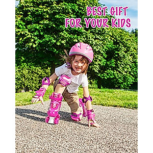 M-GRO Adjustable Skates for Kids, 8-Wheeled Skates for Kids,rollerskates Girl and Boys，Adjustable Size Suitable for Indoor and Outdoor use