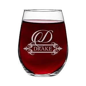 Custom Personalized 15oz Stemless Wine Glass - Customized With Any Name
