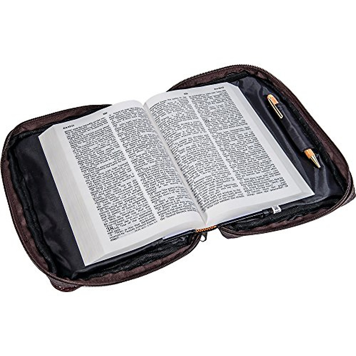 Embassy Alligator Embossed Genuine Leather Bible Cover, Protects and Shelters Your Bible Keeping It Safe and Offers Additional Storage, Burgundy