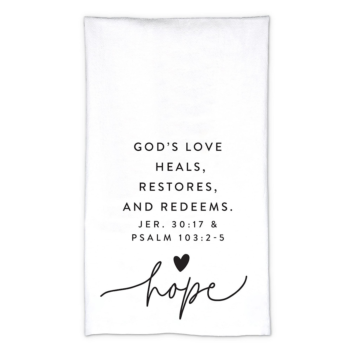 Lighthouse Christian Products Hope Hold onto Hope White 100% Cotton 28.75 x 20 Tea Towel