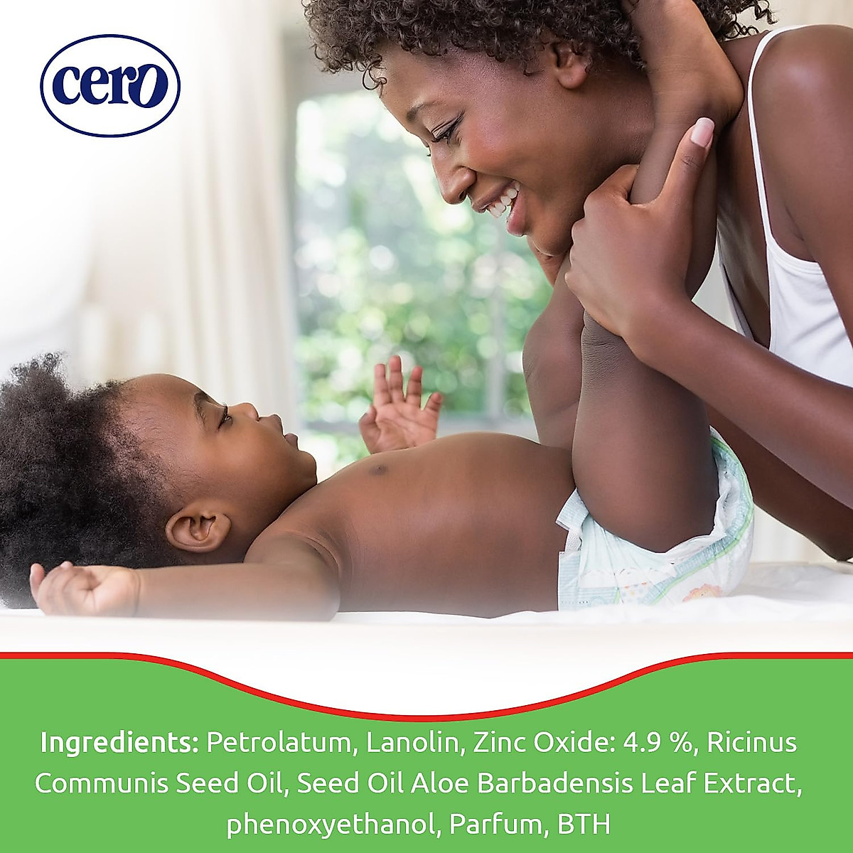 Crema Cero Diaper Rash Cream for Baby With Zinc Oxide and Aloe Vera – High-Strength Diaper Cream for Quick Relief and Protection – Hydrating and Soothing Baby Balm – Aloe Vera 3.9 oz