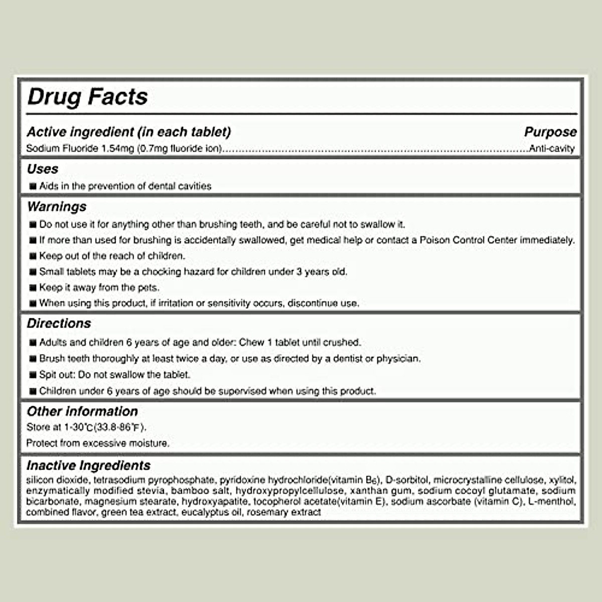 Tidalove Smile More Toothpaste Tablets with Fluoride, Anti-Cavity, Vegan, Zero Waste, Eco-Friendly, Travel Friendly, 1 Month Supply Refill (62 Tablets) (Fresh Minty Yuzu)