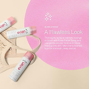 EVIAN FACIAL SPRAY Natural Mineral Water Facial Spray Trio, Travel Size, 1.7 Ounce (3 pack)