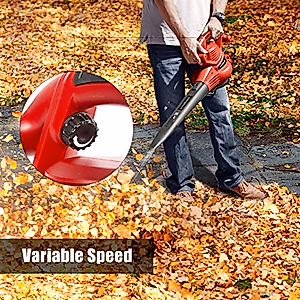 LawnMaster Red Edition BV1210E 1201 Electric Blower Vacuum Mulcher 12 Amp Variable Speed with Metal Impeller 240 MPH 380 CFM 16:1 Mulch Ratio