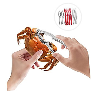 GANAZONO 24 Pcs Eating Crab Tool Set Kitchen Utensil Set Blush Set Serveware Set Crab Opener Tools Lobster Seafood Crackers Forks Lobster Eating Tool Seafood Crab Tool Crab Eating Tool Crab