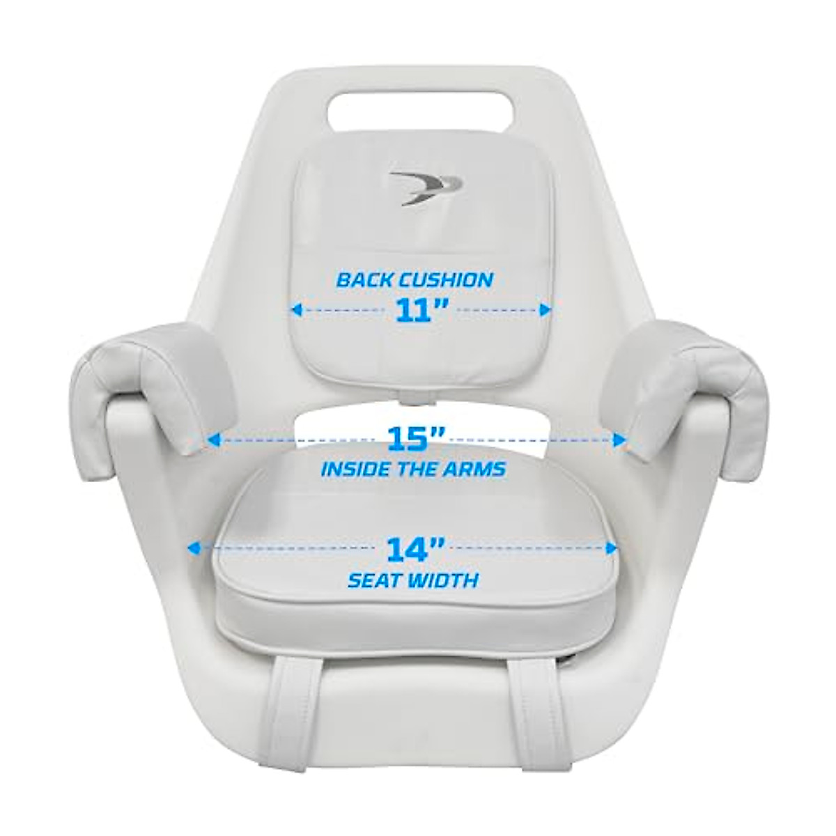 Wise 8WD007-3-710 Deluxe Pilot Chair with Cushions and Mounting Plate, White