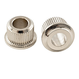Musiclily Pro Metal Vintage/Modern 6mm to 10mm Guitar Tuner Conversion Bushings Tuning Pegs Adapter Ferrules, Nickel (Set of 6)