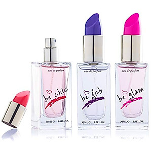SCENTED THINGS Lippity Split Body Spray Girl Perfume, Eau De Parfum Teen Girl Gifts, Lipstick Shaped Bottles, 3 Piece Set