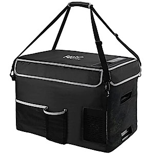 F40C4TMP 30 Quart Insulated Protective Cover for Portable Refrigerator, 28L Durable Fridge Bag, Portable Freezer Cover 30QT Fridge (Refrigerator NOT Included)