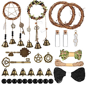 Charniol Witch Bells DIY Kit for Door Knob for Protection Witch Bell Witchy Decor Hanging Witchcraft Decorations Witches Wind Chimes