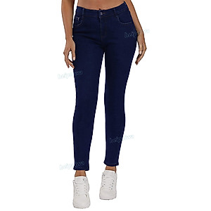 heipeiwa Womens Winter Jeans Fleece Lined High Waist Skinny Jeans Warm Denim Jeggings