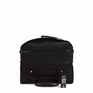 Kipling Spontaneous Softside Spinner Wheel Luggage, Integrated TSA Accepted Lock, Black Noir, Checked-Medium 26,KI6918