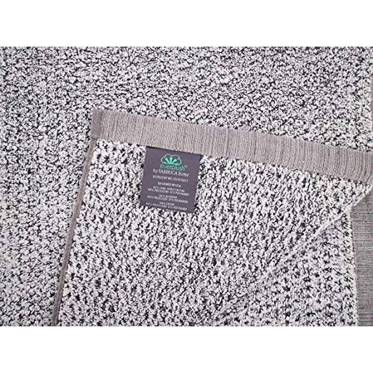 Everplush Diamond Jacquard Bath Towel Set, 2 Pack, Gray