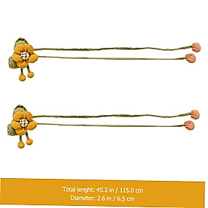 VOSAREA 2Pcs Decor Floral Curtain Tieback Holdback for Living Room Decorations