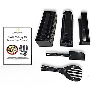 Zen Formosa Sushi Making Kit, Premium Design for Beginner with Step-By-Step Picture Instruction