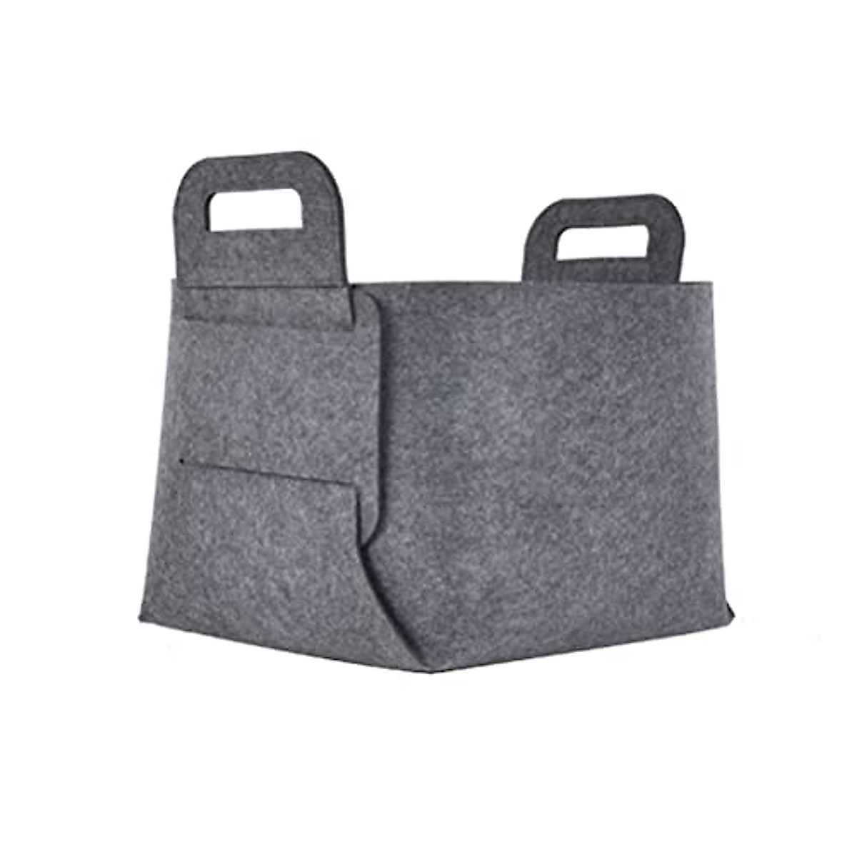 Felt storage basket (17.5inch（L）×12.2inch（W）×12inch（H）, medium grey)