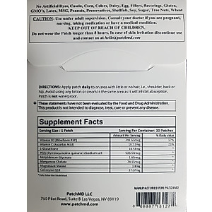 PatchMD Glutathione Plus Topical Patch - 30 Day Supply