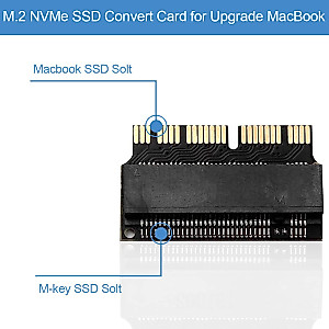 DKARDU NGFF M.2 nVME SSD Adapter Card for MacBook, Upgrade for MacBook 2013-2017 Convert, M.2 PCI-e NVME SSD Replace for MacBook SSD MZ-JPU128T/SD6PQ4M-128G, 2 PCS