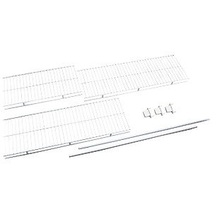 Rubbermaid Full Closet Organization Shelf System, Direct Wall Mount, Adjustable from 6.5-8 ft, Mounting Hardware Kit Included, White, Wire Shelving Organization for Home/Laundry/Mudroom/Pantry/Linen