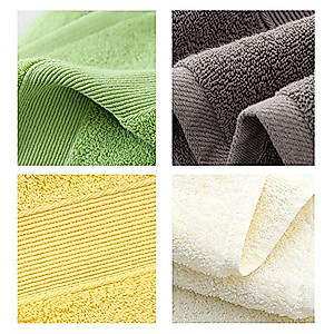 JININQ 700GSM 2Piece Hand Towels -100% Cotton(14 x 30 Inches) for Bathroom,Kitchen,Beauty,Spa,Gym,Household face Towel,Highly Absorbent Towels (Green)