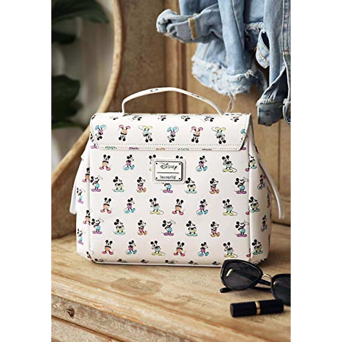 Loungefly Disney Mickey Mouse Pastel Poses Cross Body Bag