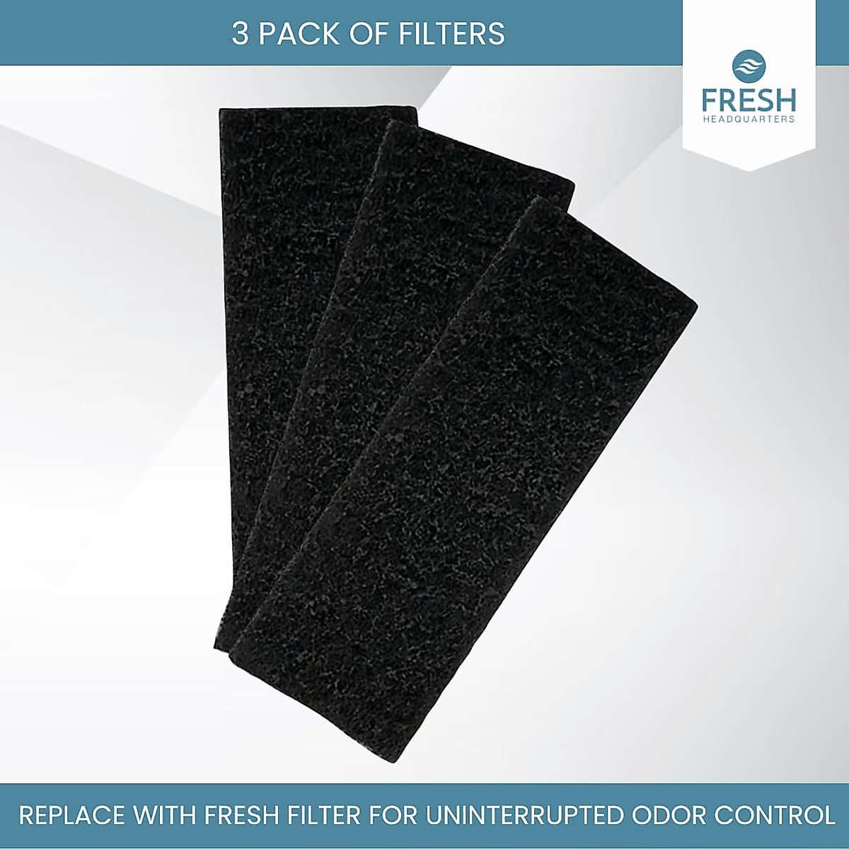 3 Pack Replacement Carbon Filters Compatible with Litter-Robot 3 – Activated Charcoal Cat Litter Box Filters Absorb & Neutralize Odor & Dust Control