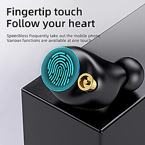 True Wireless Earbuds, Bluetooth 5.2 Headphones Waterproof Earphones in Ear Touch Control with Microphone Headset with Deep Bass Hi-Fi Stereo Sound TWS Earphones Headset for Sport, Work and Running