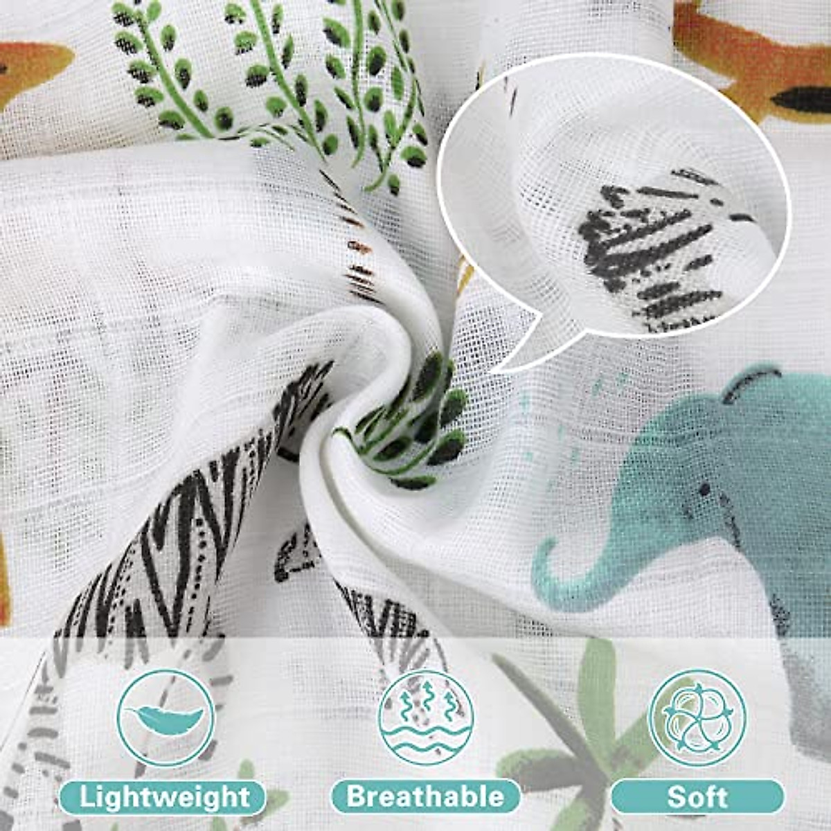 Muslin Car Seat Canopy for Babies, Metplus Lightweight Infant Carseat Cover Breathable Baby Carrier Cover for Boys Girls, Fit Spring Summer/Hot Days/Warm Weather, Woodland Animals