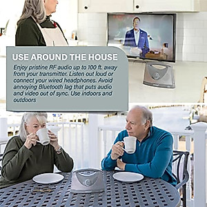 SEREONIC Portable Wireless TV Speakers for Smart TV - Ideal for TV Watching Without The Blaring Volume - Wireless Speakers for TV Designed for Hard of Hearing, Elderly, and Seniors - 100ft Range