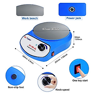 Xin Tester 5000ml Magnetic Stirrer, Stainless Steel Magnetic Mixer with Stir Bar, Magnetic Stir Plate for Sauces/Yeast Starters/Paint/Ink (No Heating) Max Stirring Rate: 2200RPM