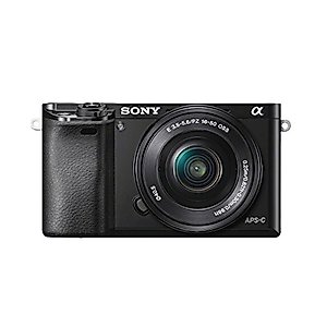 Sony A6000 Interchangeable Lens Digital Camera with SELP1650 Lens Kit - Black (24.3MP)